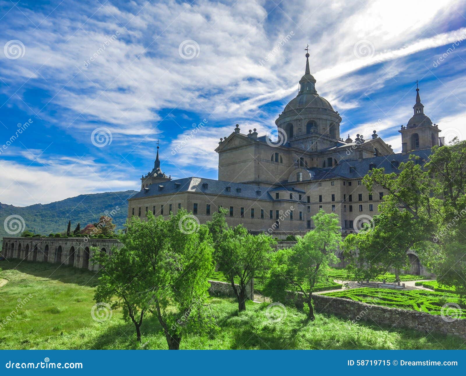 El Escorial stock image. Image of castle, quixote, espana - 58719715