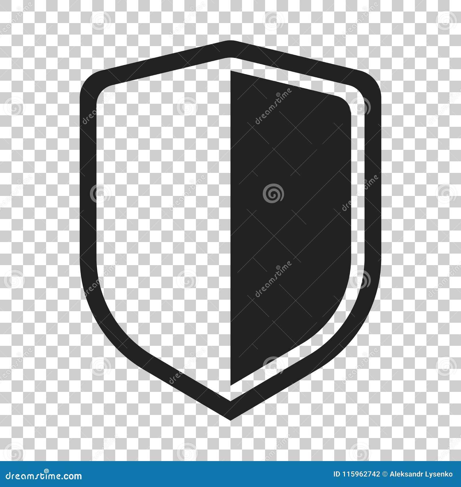 El Escudo Protege El Icono Ejemplo Del Vector En Transparente ...