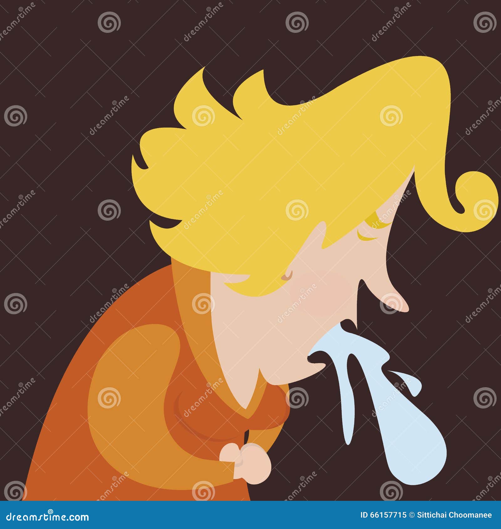 El escupir de las mujeres ilustración del vector. Ilustración de ...