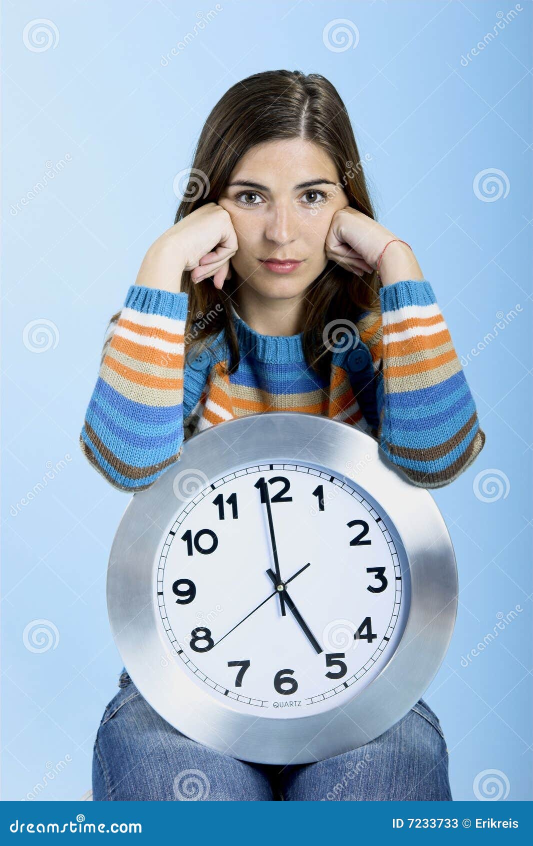 El esperar imagen de archivo. Imagen de asimiento, cara - 7233733