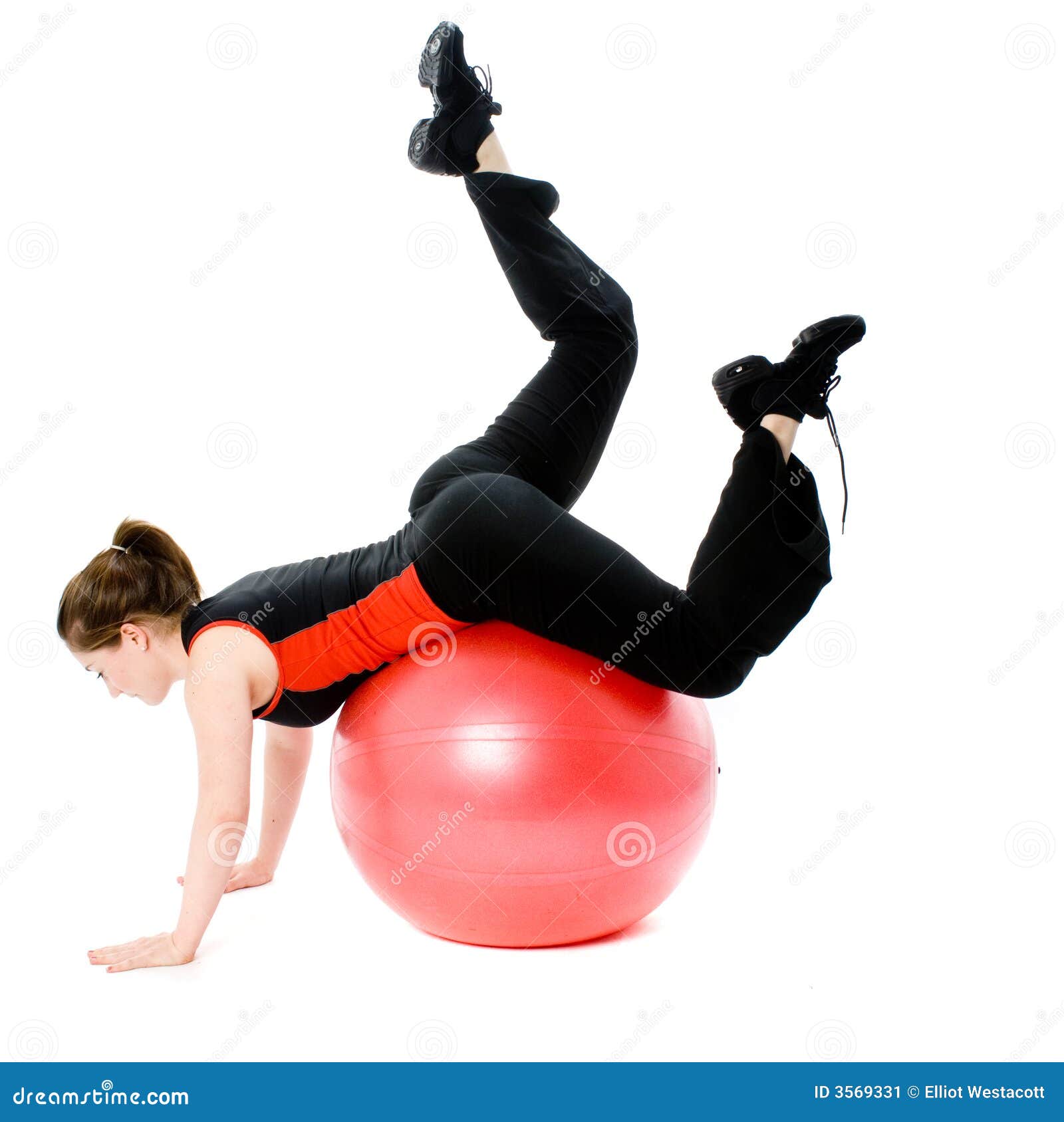 El Estirar De La Chica Joven Imagen de archivo - Imagen de mujeres ...