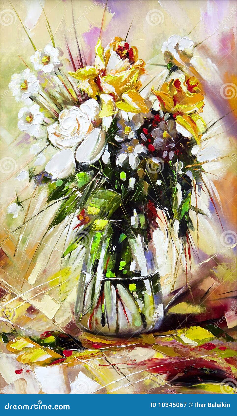 El florero con las flores stock de ilustración. Ilustración de cuadro ...