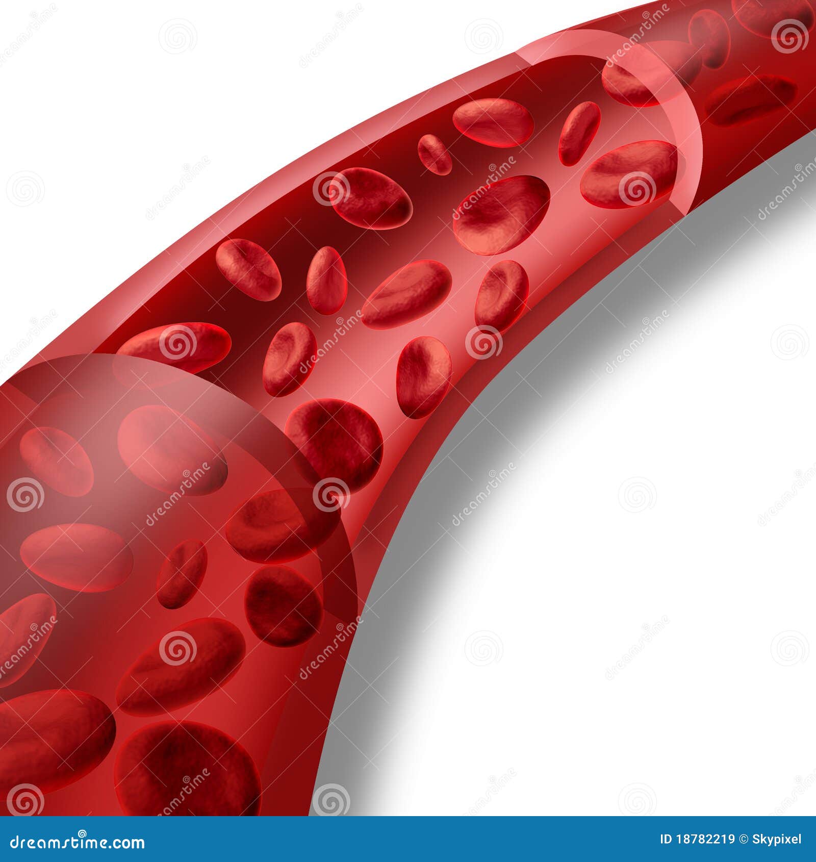 El Fluir Rojo De Los Glóbulos Stock de ilustración - Ilustración de ...