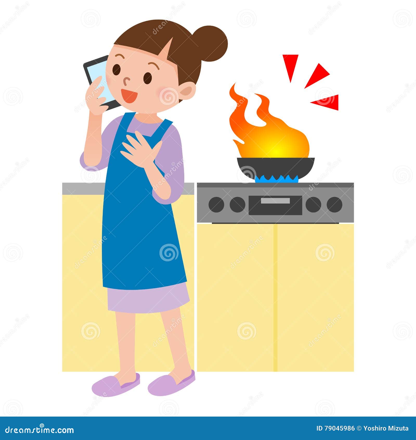 El fuego inadvertido ilustración del vector. Ilustración de divertido ...