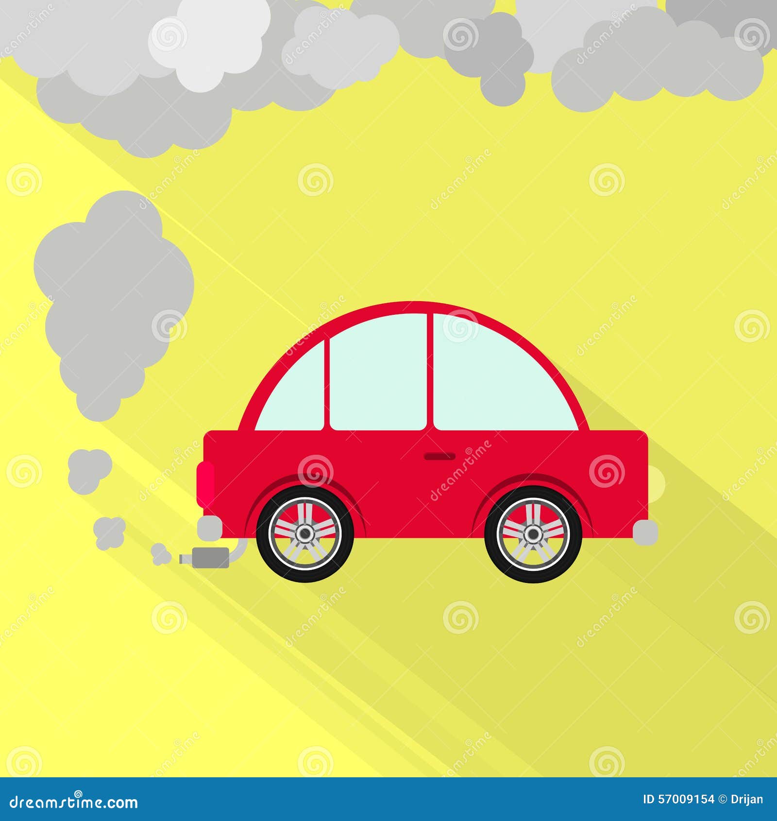 El fuming del coche ilustración del vector. Ilustración de diesel ...