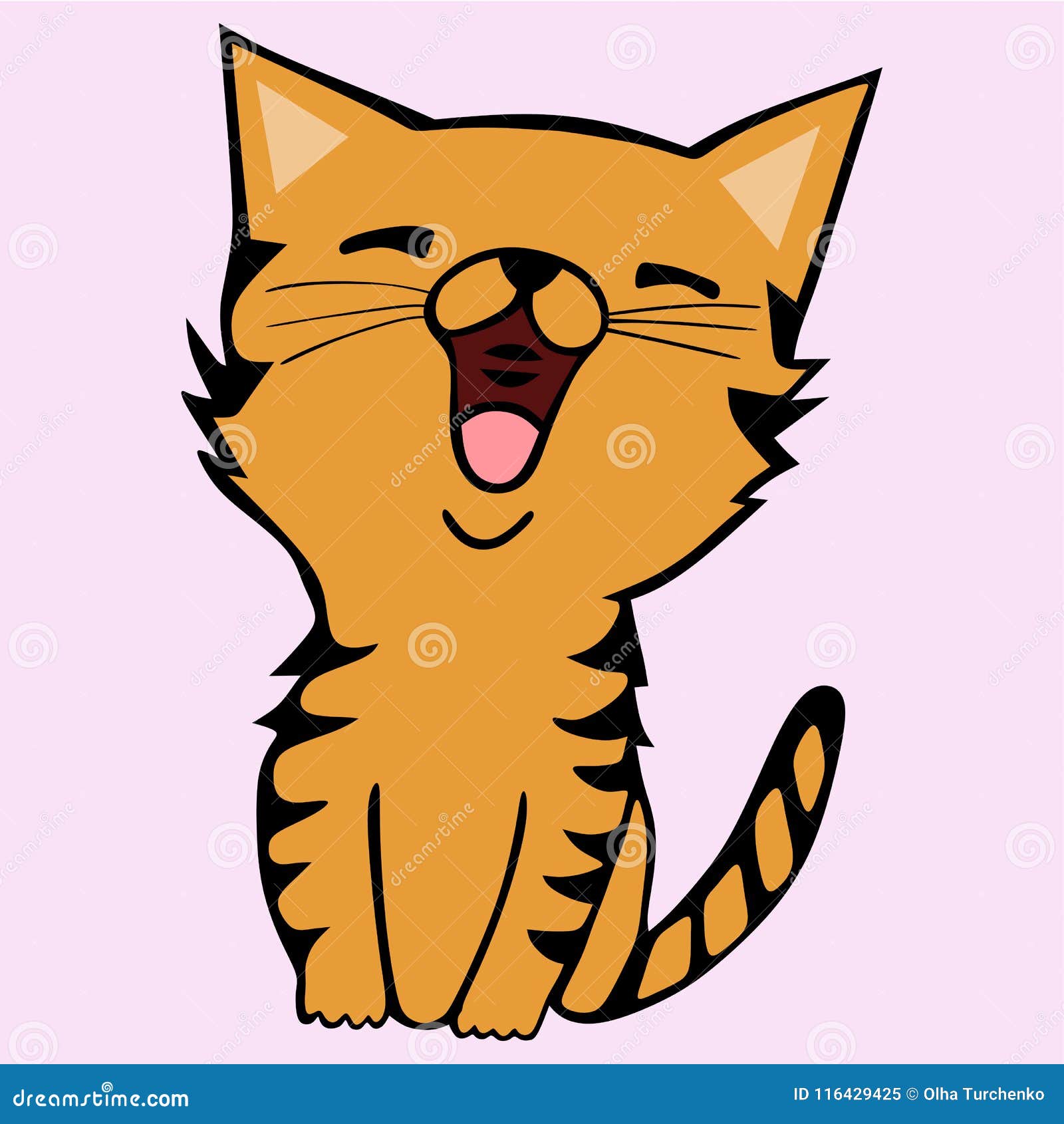 El Gato Canta Vector De La Silueta Ilustración del Vector - Ilustración ...