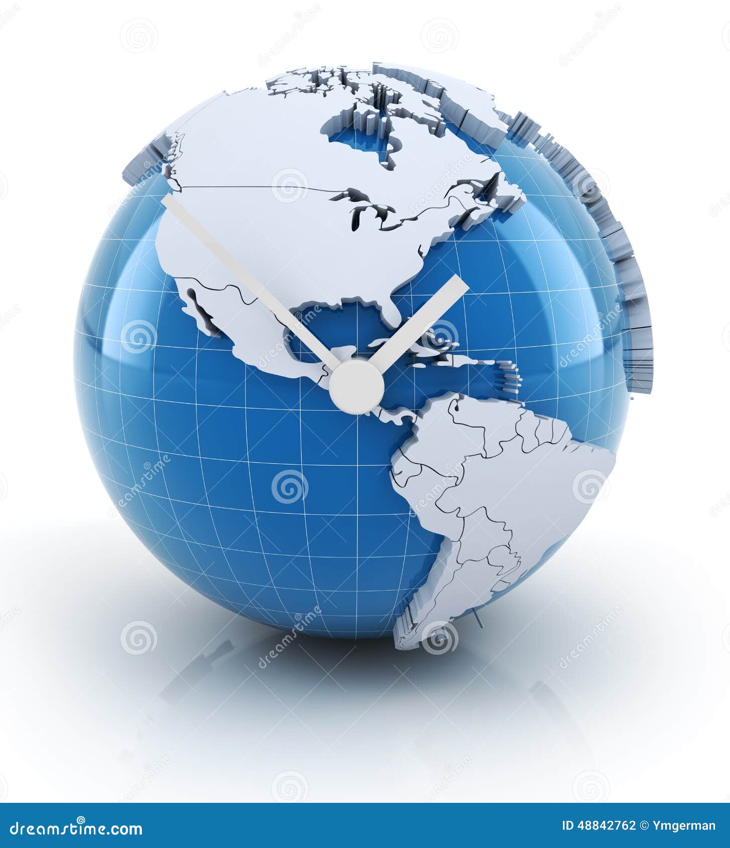 El Globo Con El Reloj, 3d Rinde Stock de ilustración - Ilustración de ...