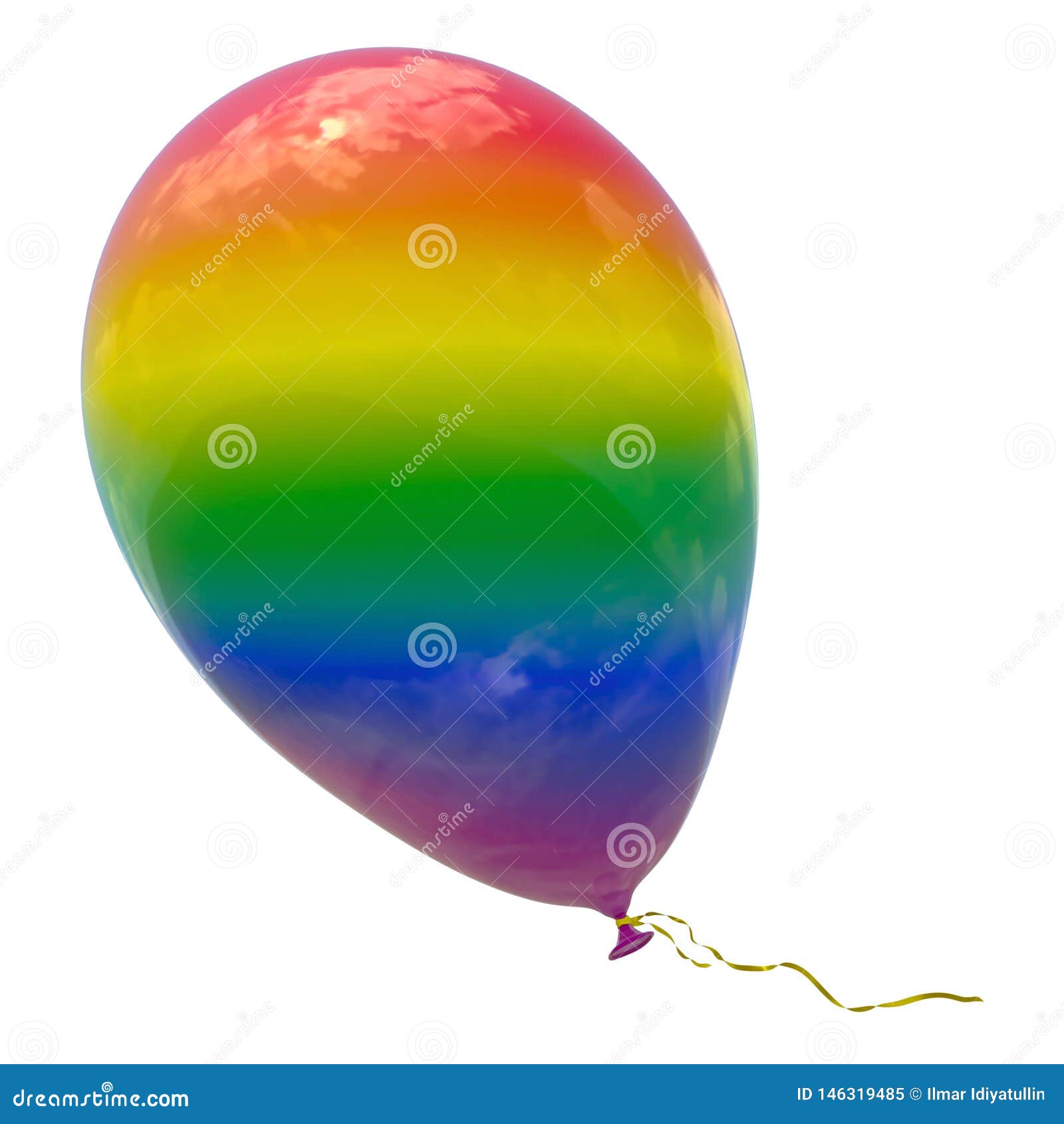 El Globo Del Color Del Arco Iris Imagen de archivo - Imagen de ...