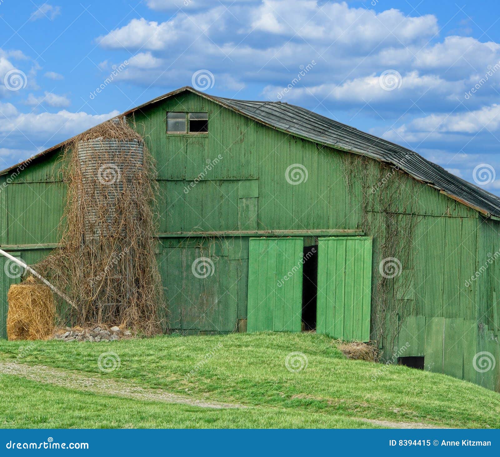 El granero verde imagen de archivo. Imagen de granero - 8394415