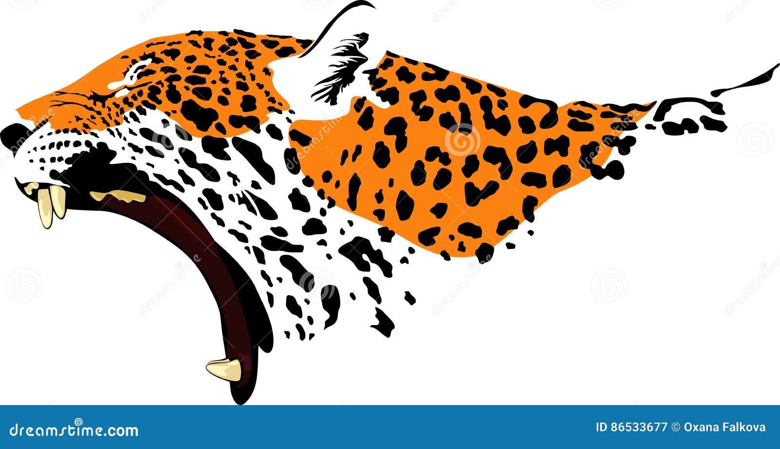 El gruñir Jaguar ilustración del vector. Ilustración de real - 86533677