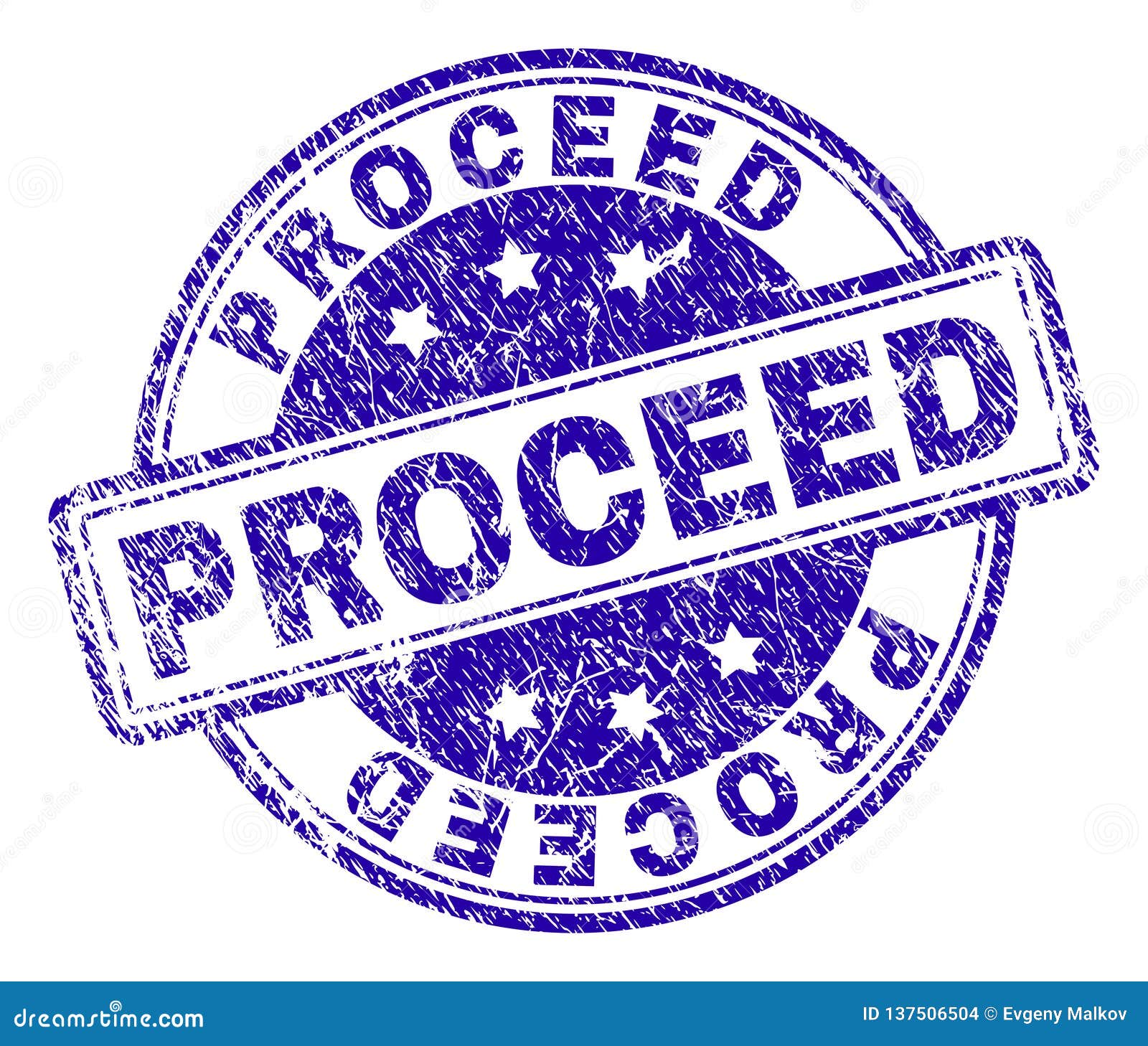 El Grunge Texturizado PROCEDE Sello Del Sello Ilustración del Vector ...