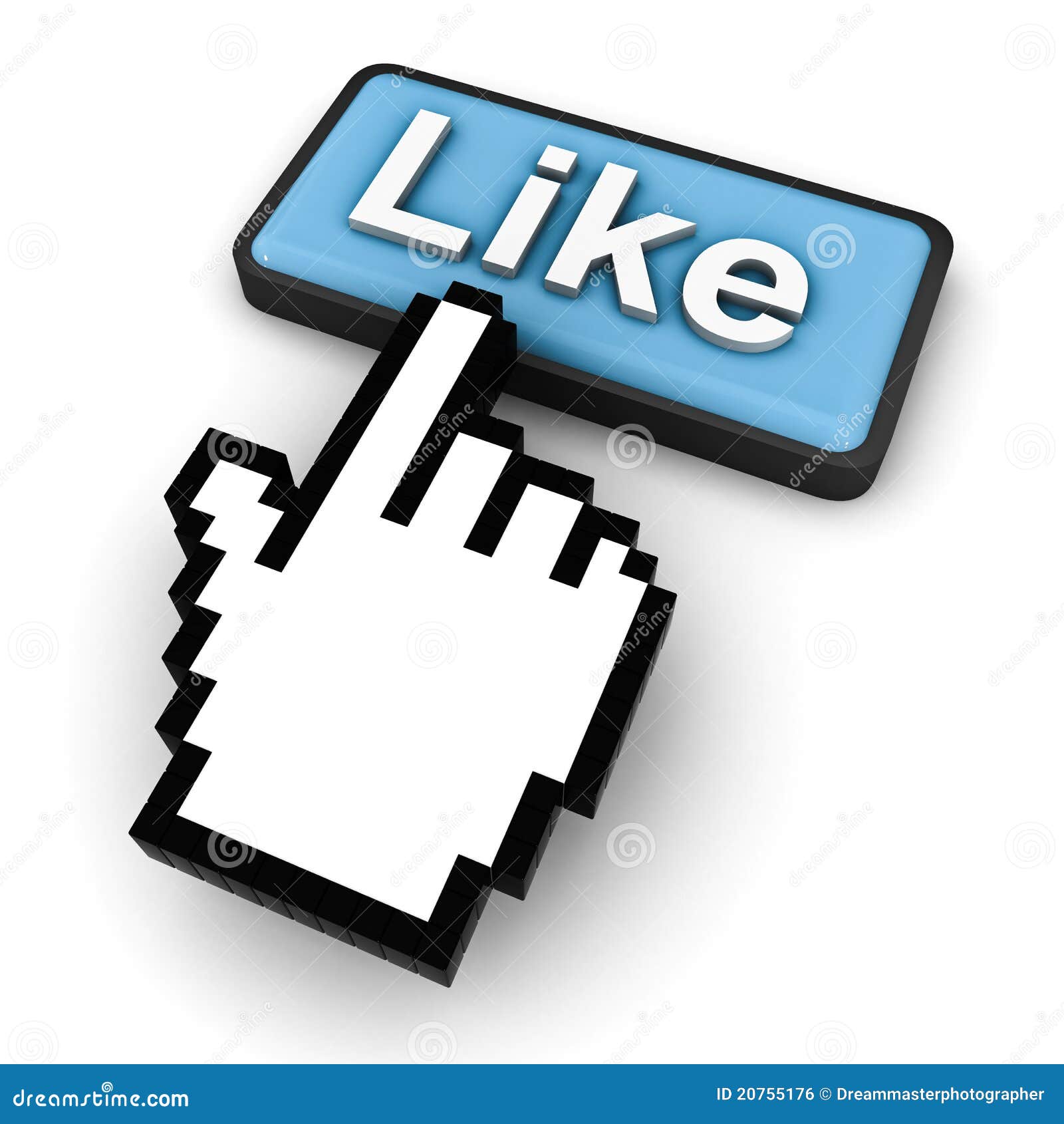 El Hacer Clic Como El Botón Stock de ilustración - Ilustración de punta ...