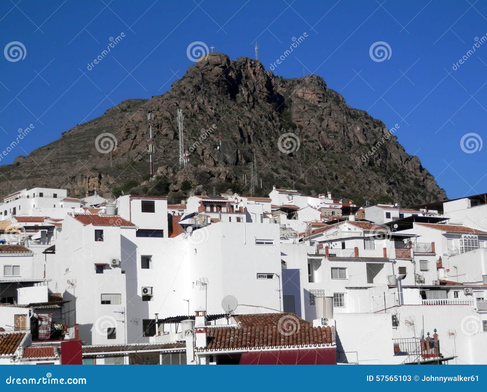 El Hacho and Alora village stock image. Image of andalucia - 57565103