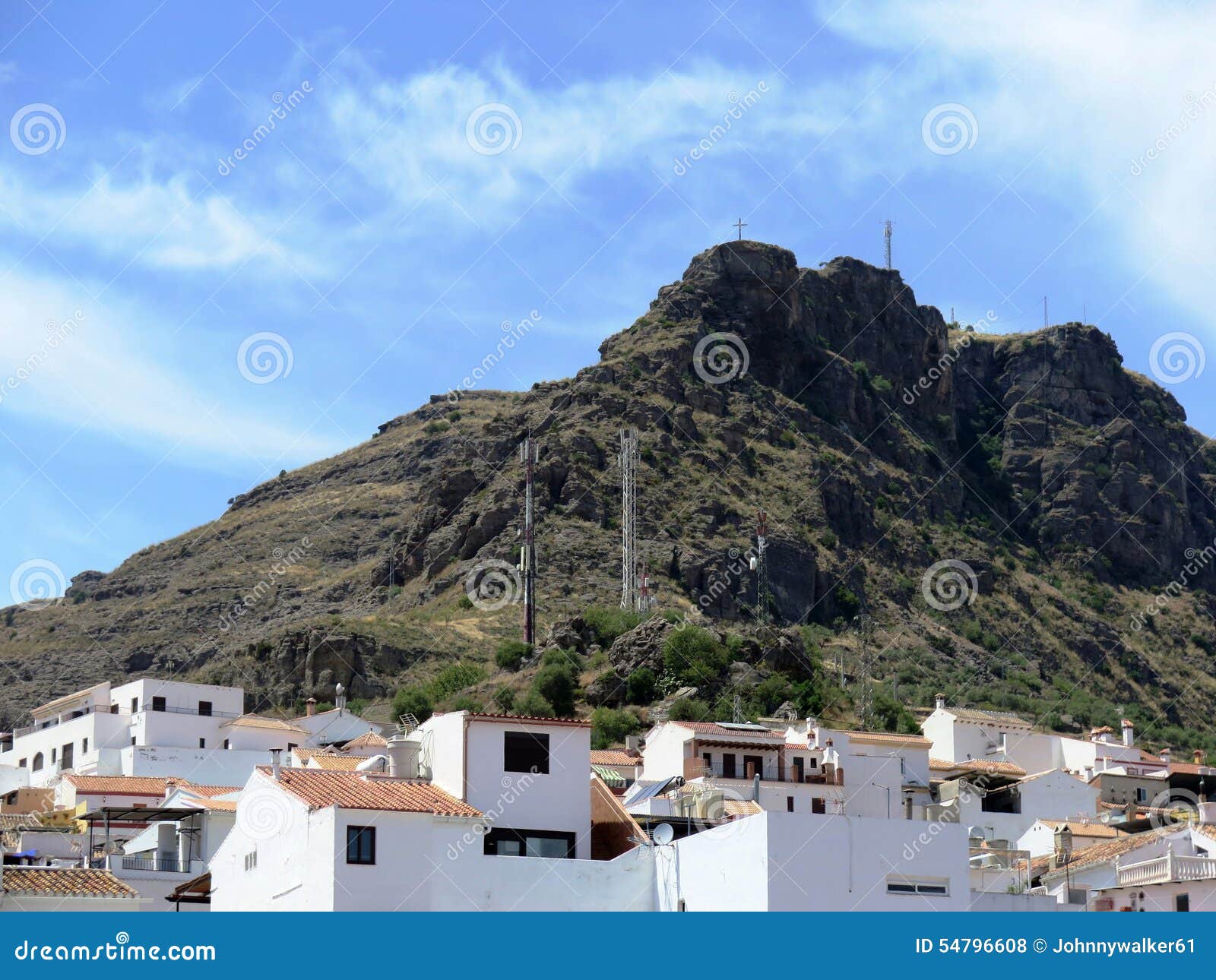 El Hacho stock photo. Image of roofs, town, travel, nature - 54796608