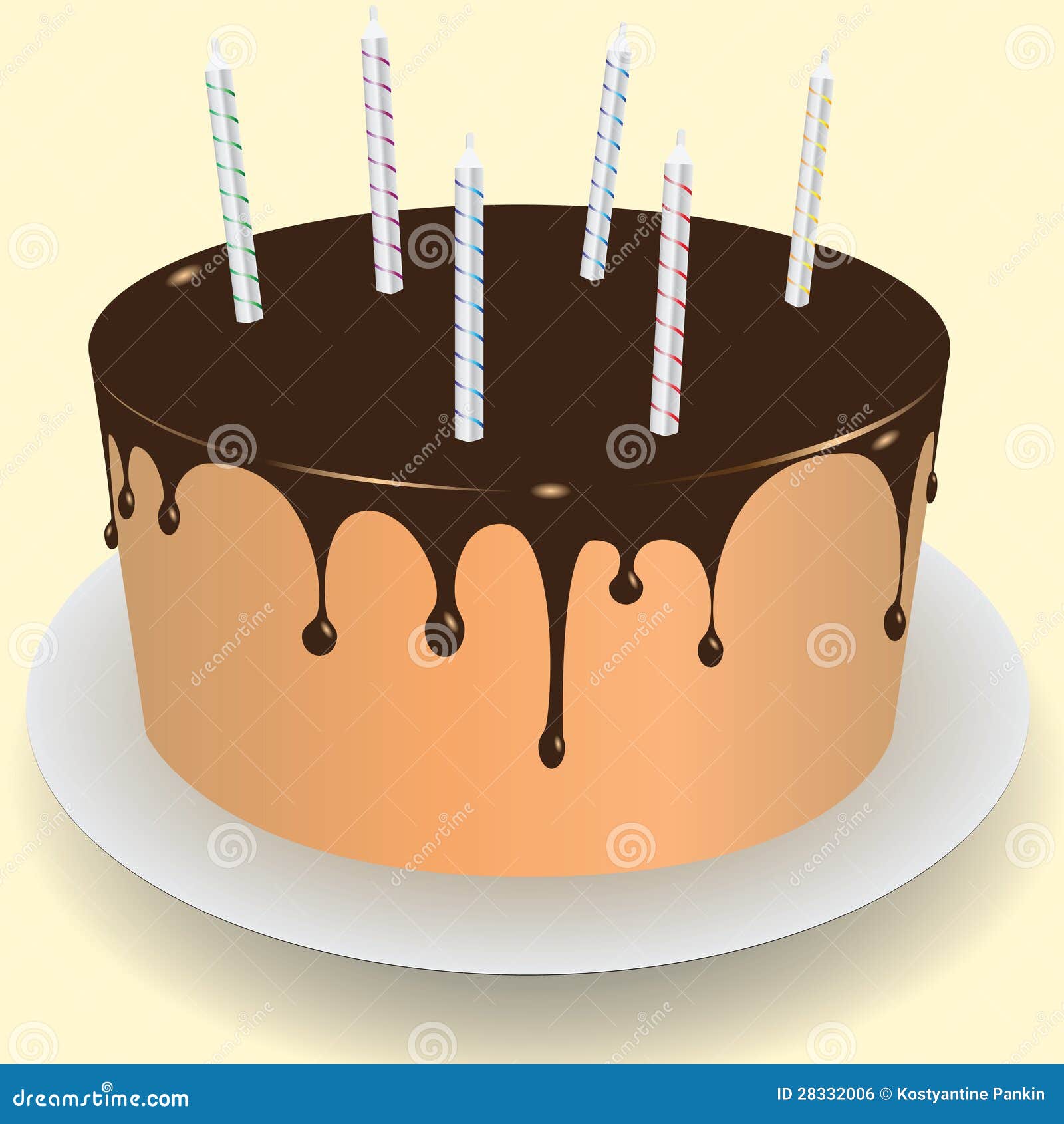 El Helar Del Chocolate De La Torta Ilustración del Vector - Ilustración ...