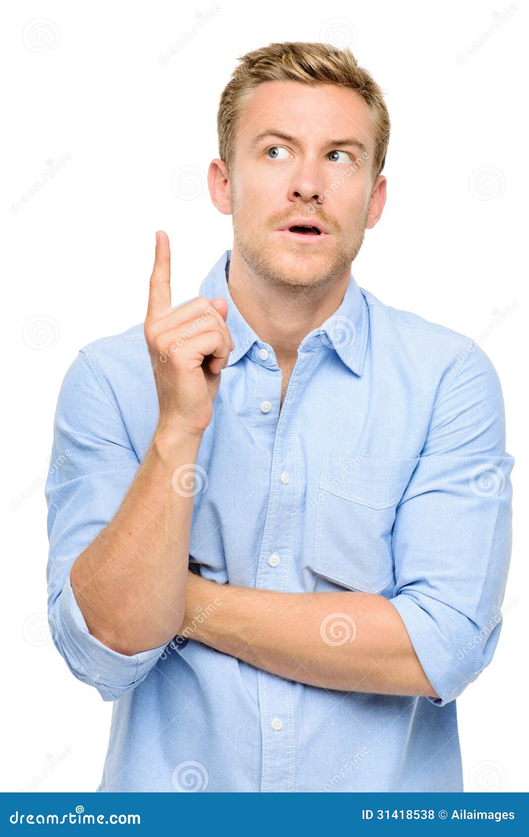 El Hombre Feliz Tiene Una Idea Foto de archivo - Imagen de fresco ...