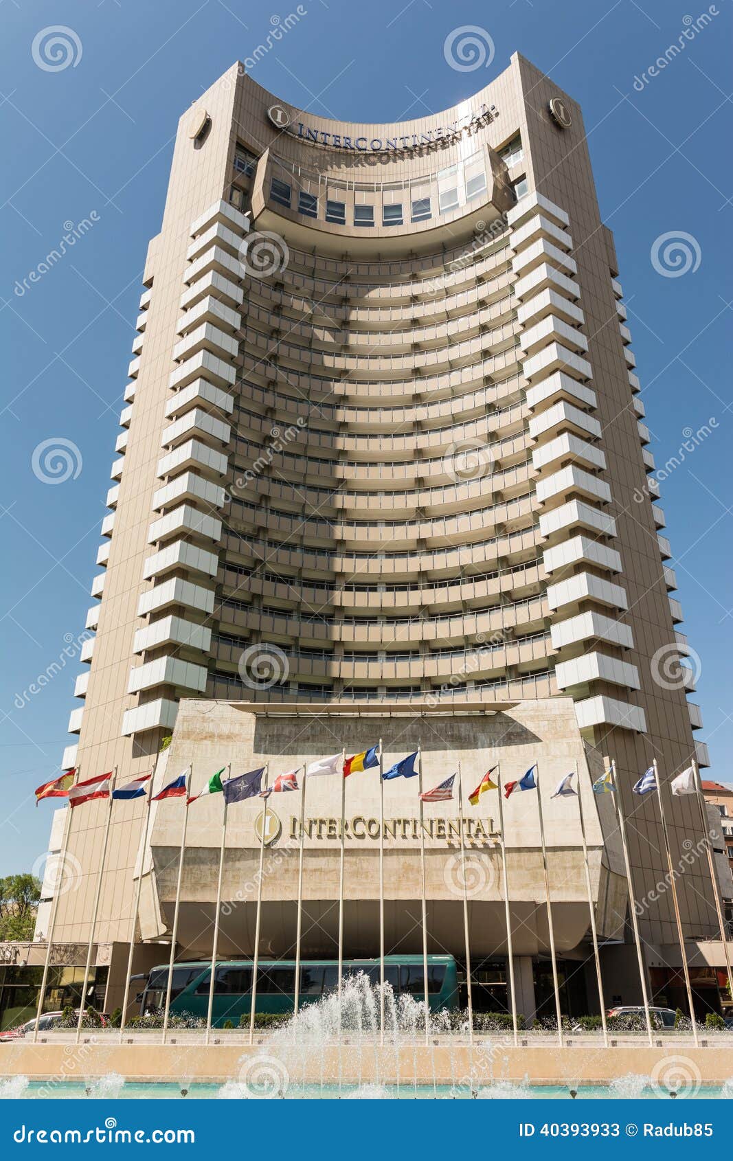 El hotel intercontinental foto de archivo editorial. Imagen de fachada ...