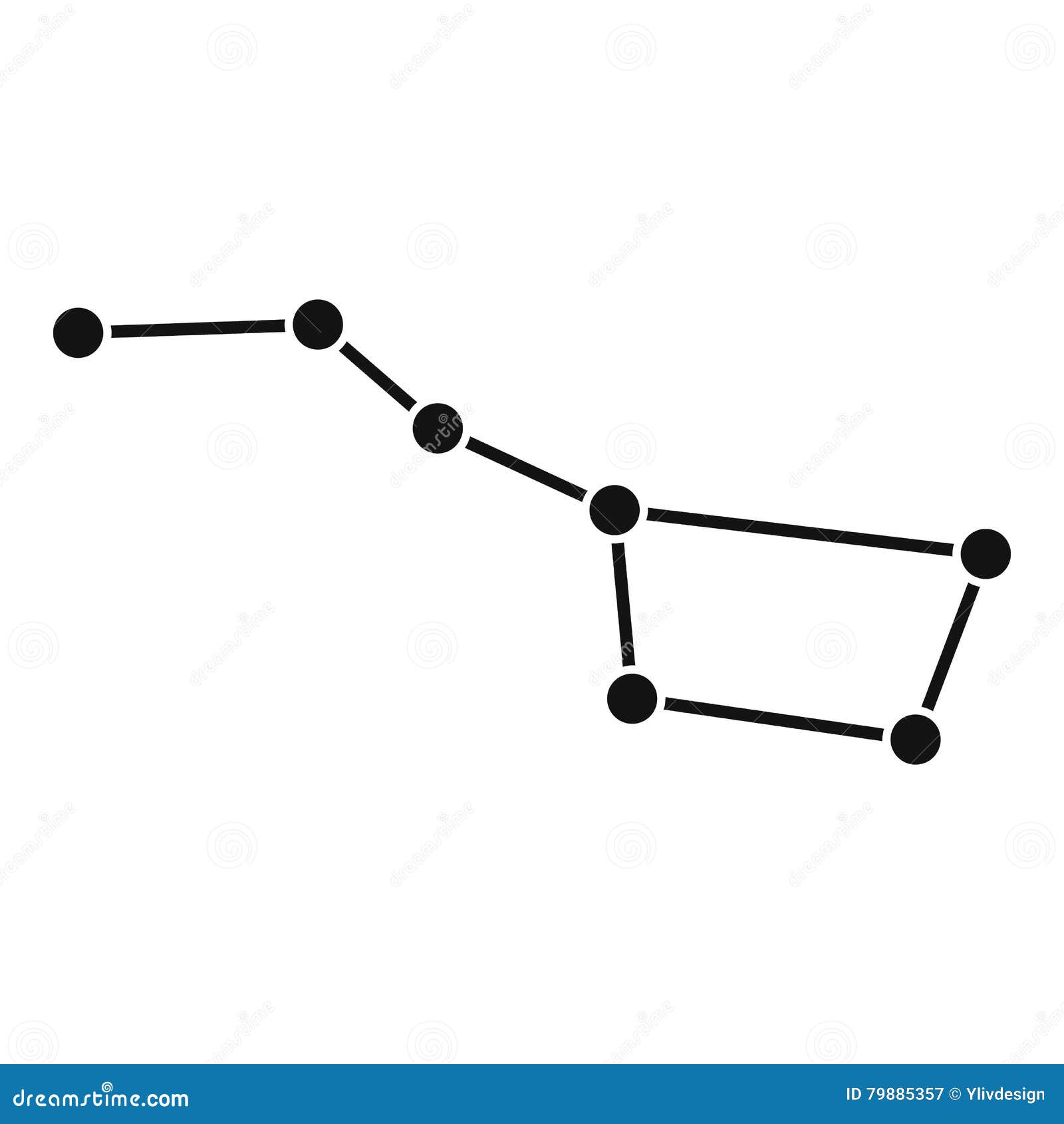 El Icono De La Constelación De La Osa Mayor, Estilo Simple Ilustración ...