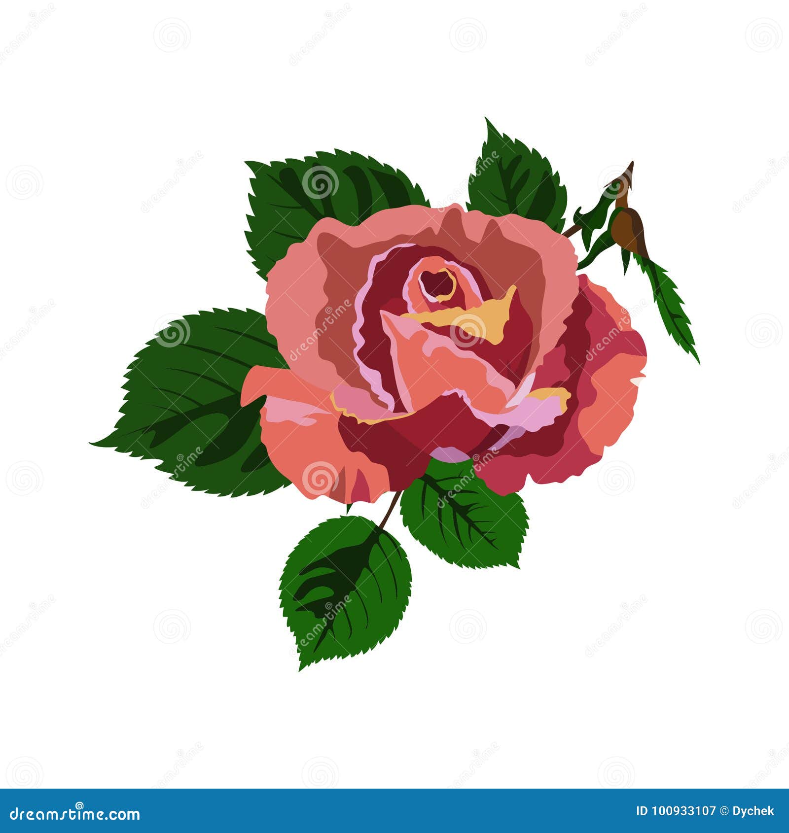 El icono de la rosa Vector ilustración del vector. Ilustración de ...