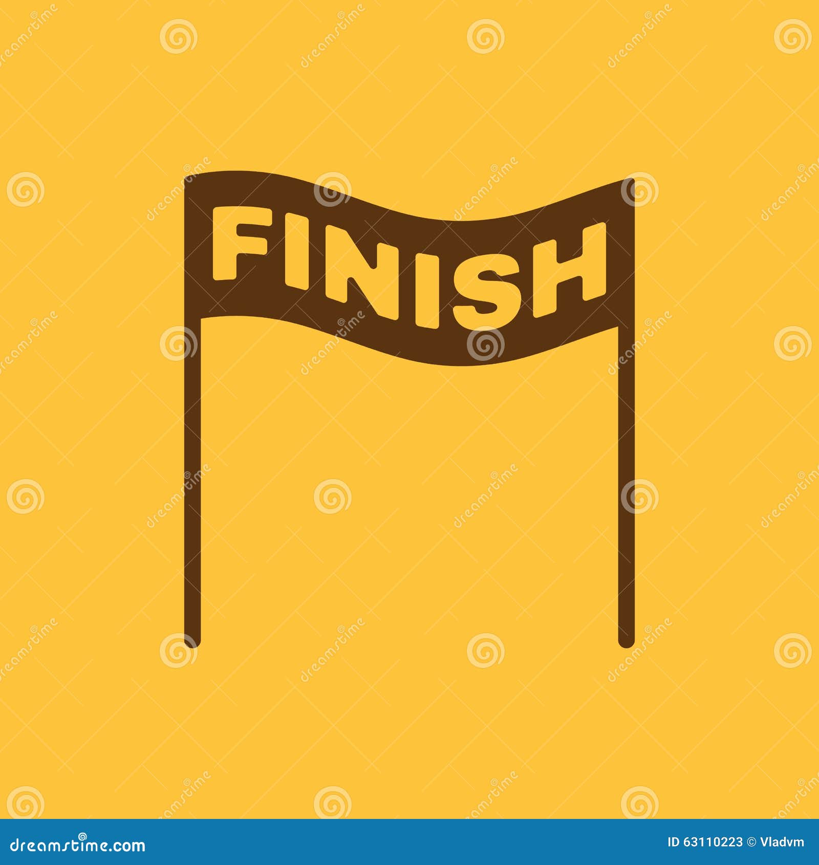 El Icono Del Final Símbolo Del Final Plano Stock de ilustración ...