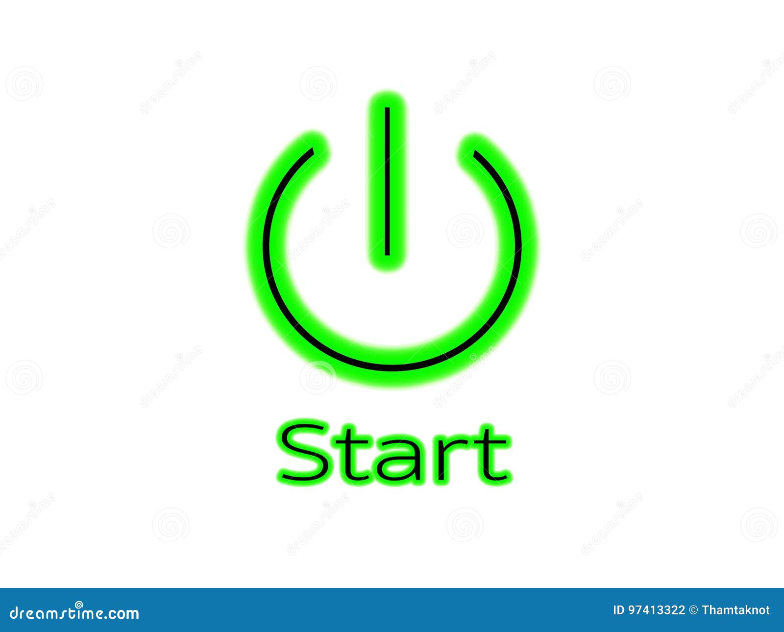 El Icono Del Poder Del Color Verde, El Símbolo Del Poder Y El Símbolo ...