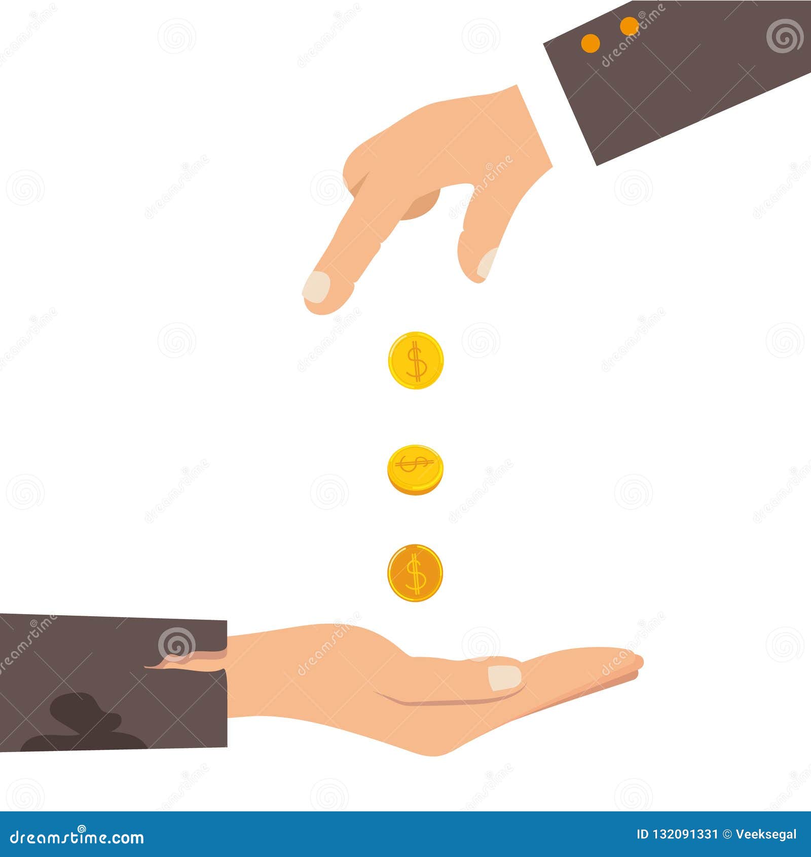 El Icono Plano, Da Las Limosnas, Ejemplo EPS 8 Del Vector Stock de ...