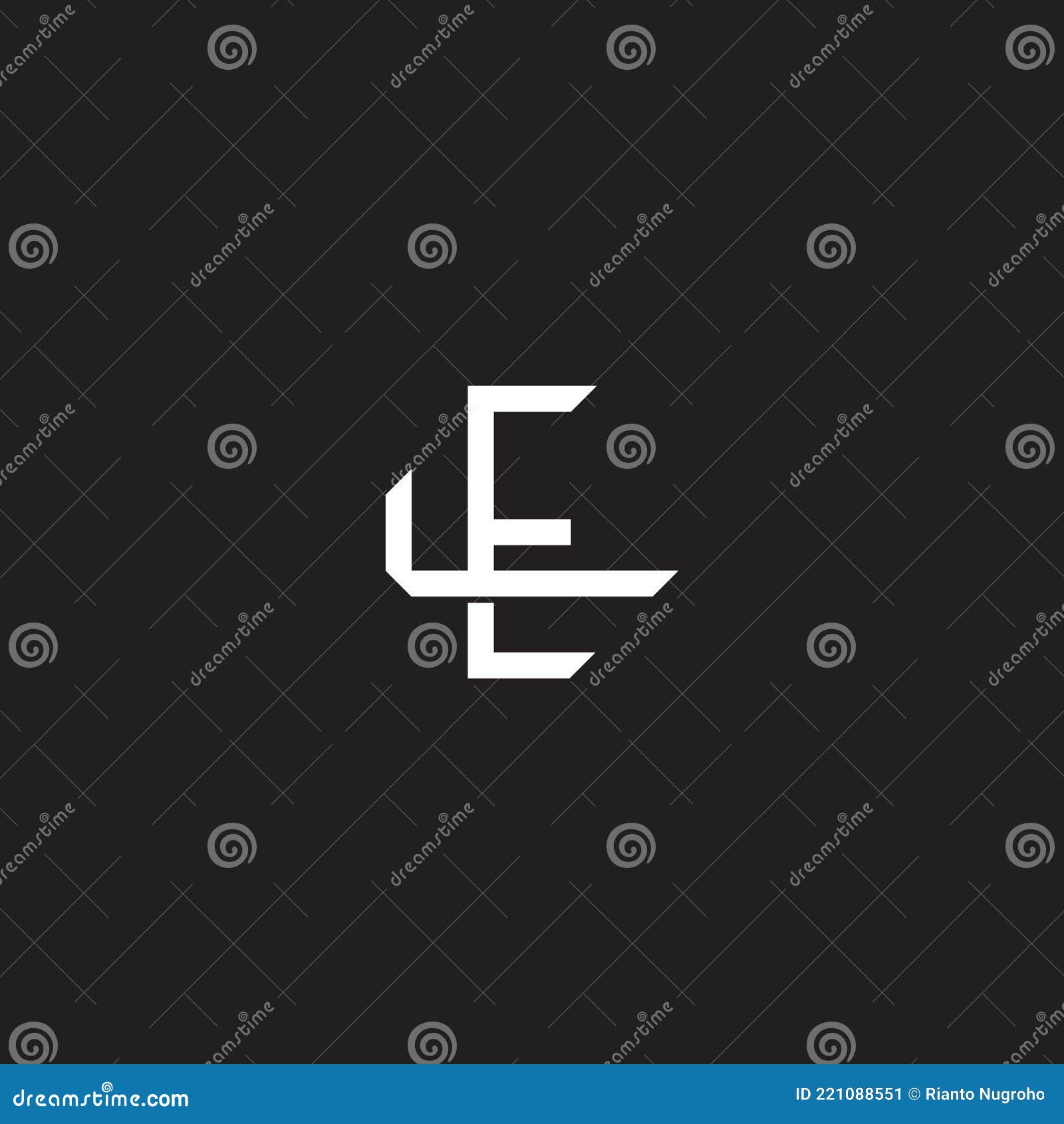 EL Initial Letter Overlapping Interlock Logo Monogram Line Art Style ...