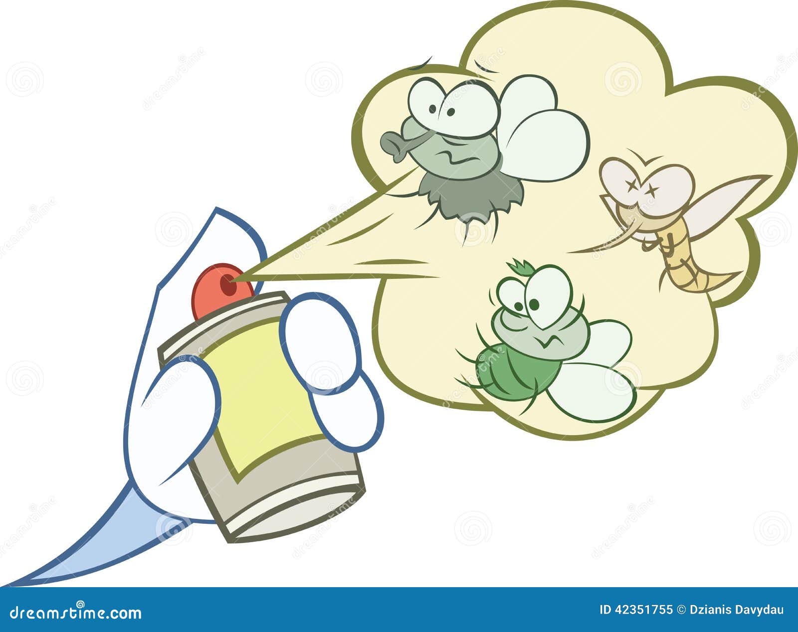 El Insecticida Está Matando a Parásitos Ilustración del Vector ...