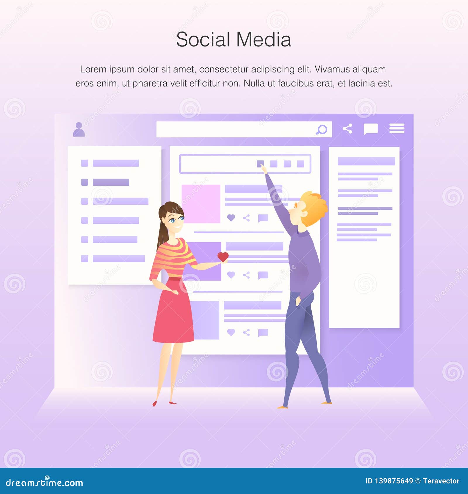 El Interfaz De Red Social Wireframe Desarrolla Proceso Ilustración del ...