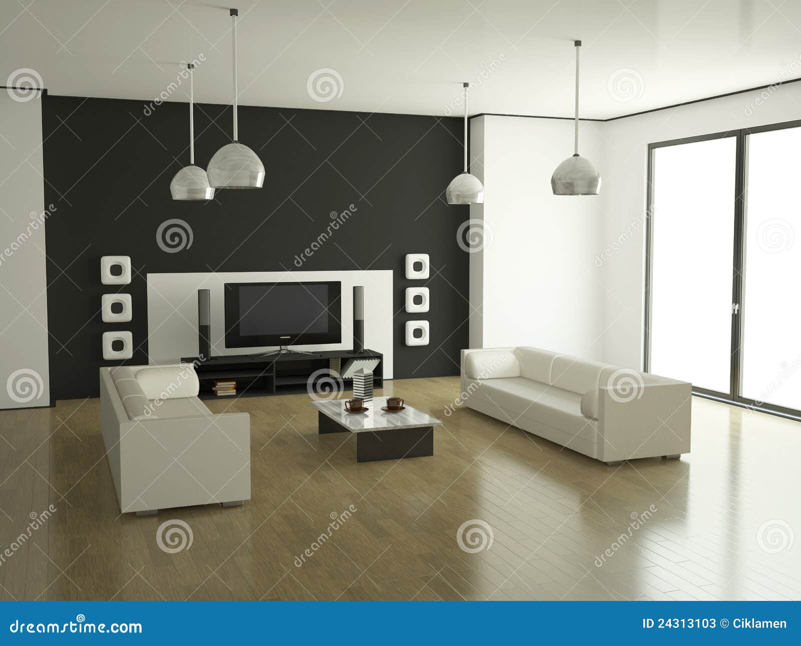 El Interior De Un Cuarto Grande Stock de ilustración - Ilustración de ...