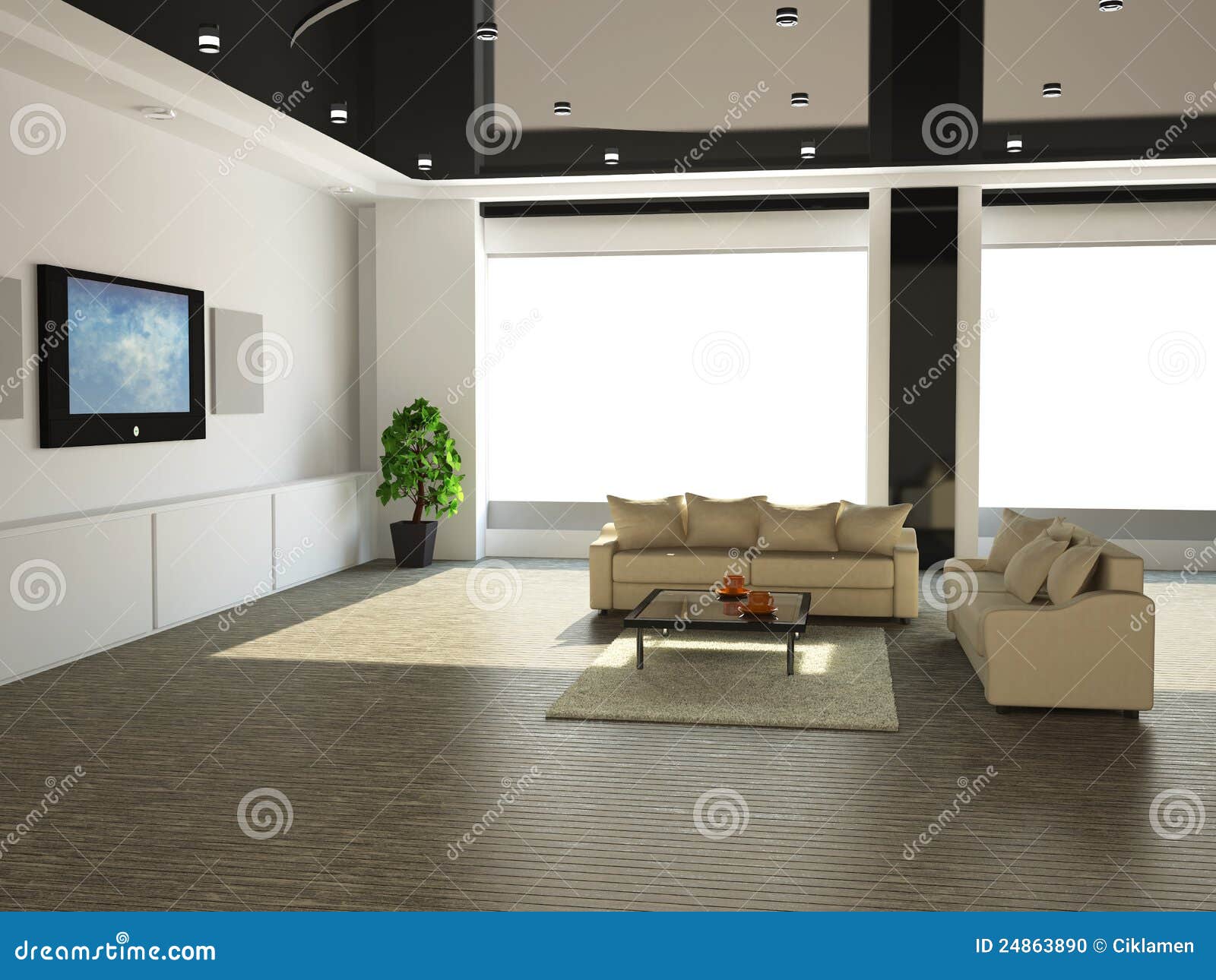 El Interior De Un Cuarto Grande Foto de archivo - Imagen de lifestyles ...