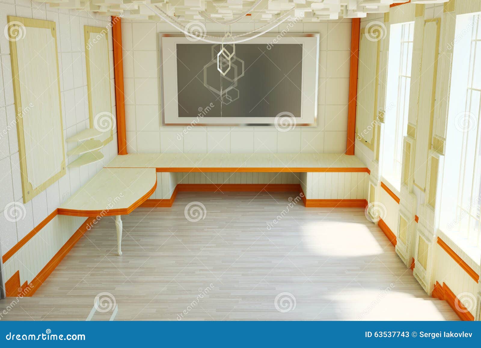 El Interior De Un Cuarto Grande Stock de ilustración - Ilustración de ...