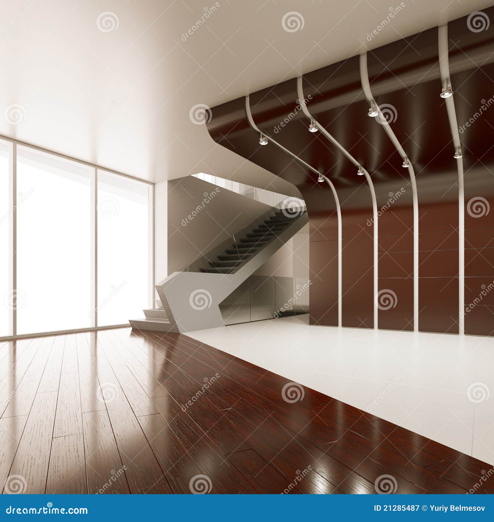 El Interior De Un Cuarto Vacío Stock de ilustración - Ilustración de ...