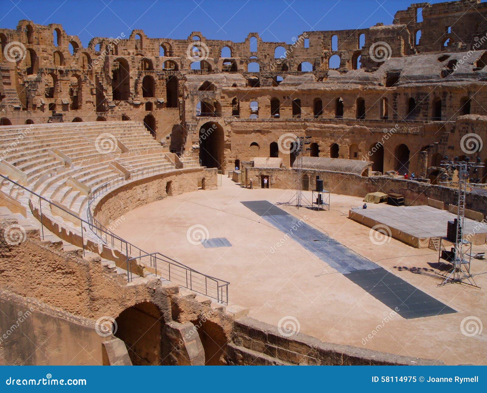 EL Interior Jem Amphitheatre Tunisia Imagen de archivo - Imagen de ...