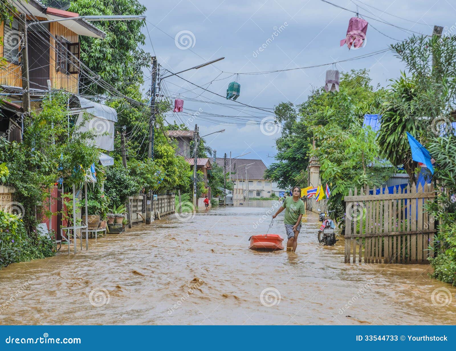 El inundar foto de archivo editorial. Imagen de desastre - 33544733