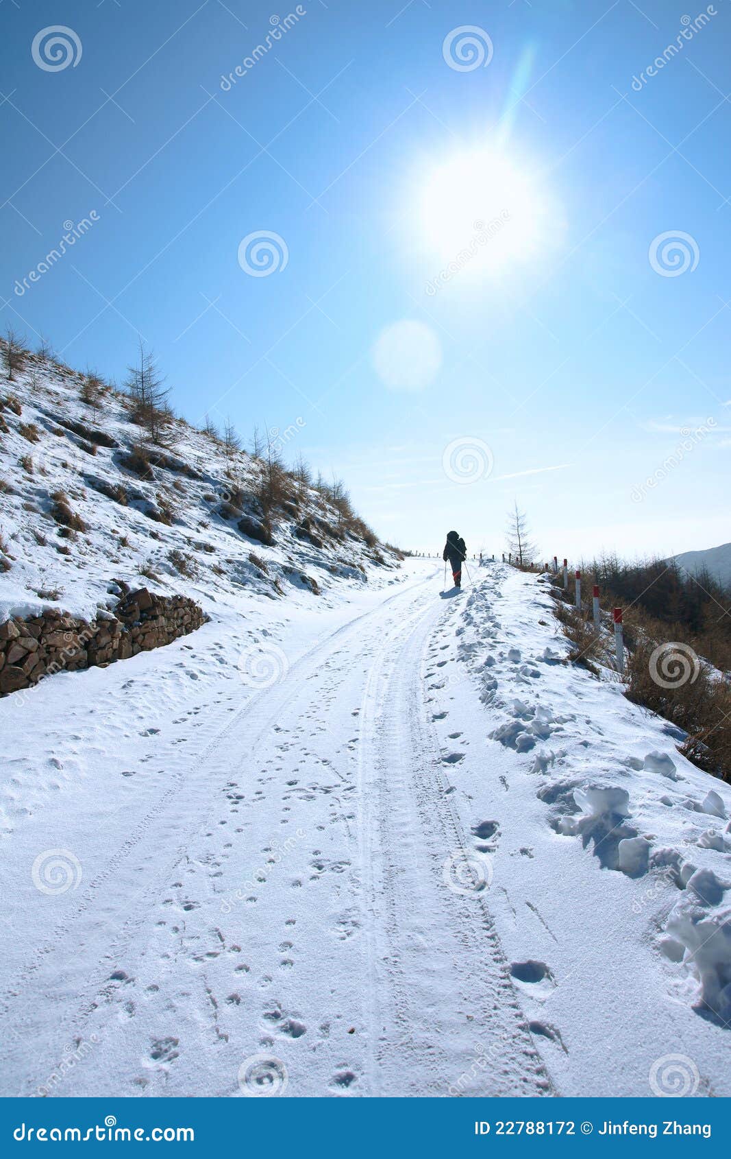 El ir de excursión foto de archivo. Imagen de alza, nieve - 22788172