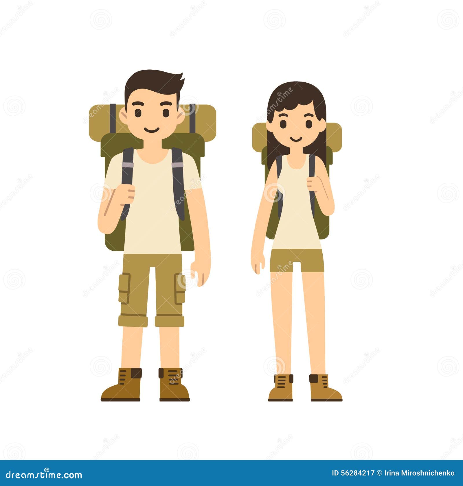 El ir de excursión ilustración del vector. Ilustración de turista ...