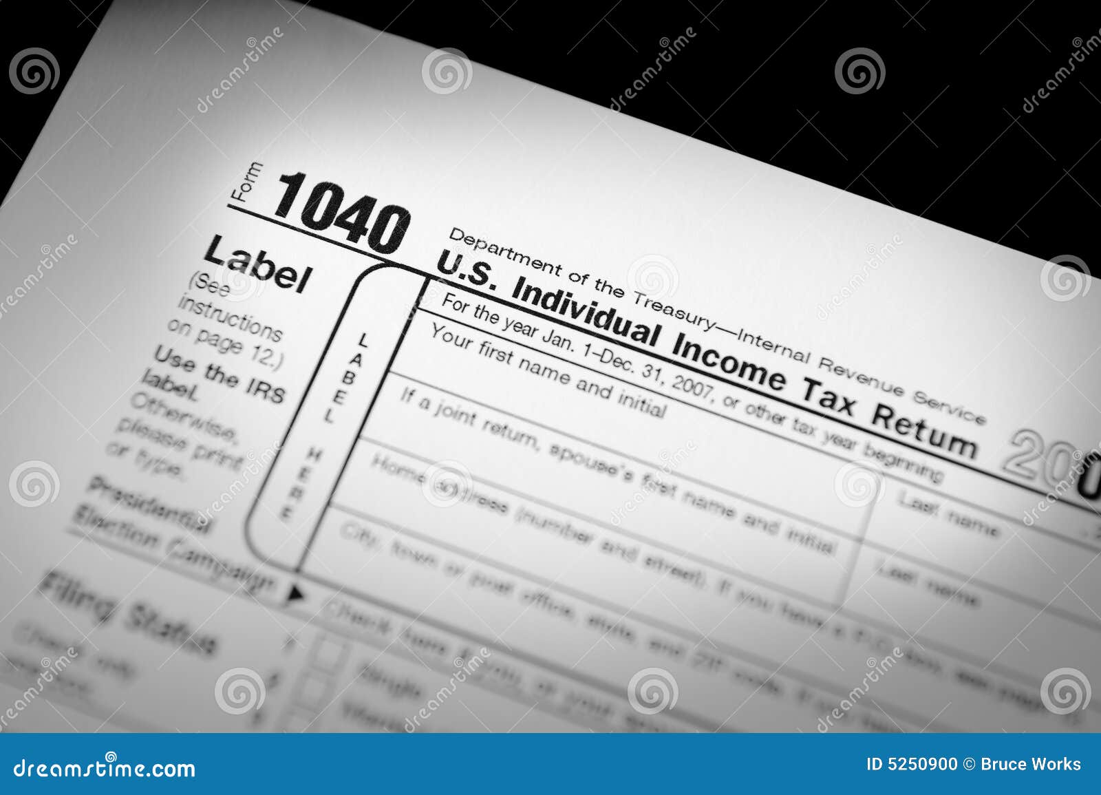 El IRS forma 1040 imagen editorial. Imagen de hacienda - 5250900