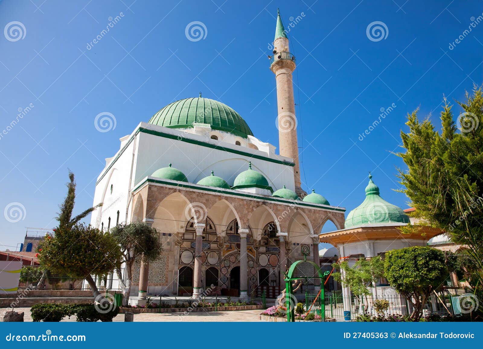 El-Jazzar Mosque in Akko, Israel. Stock Image - Image of arab, eljazzar ...