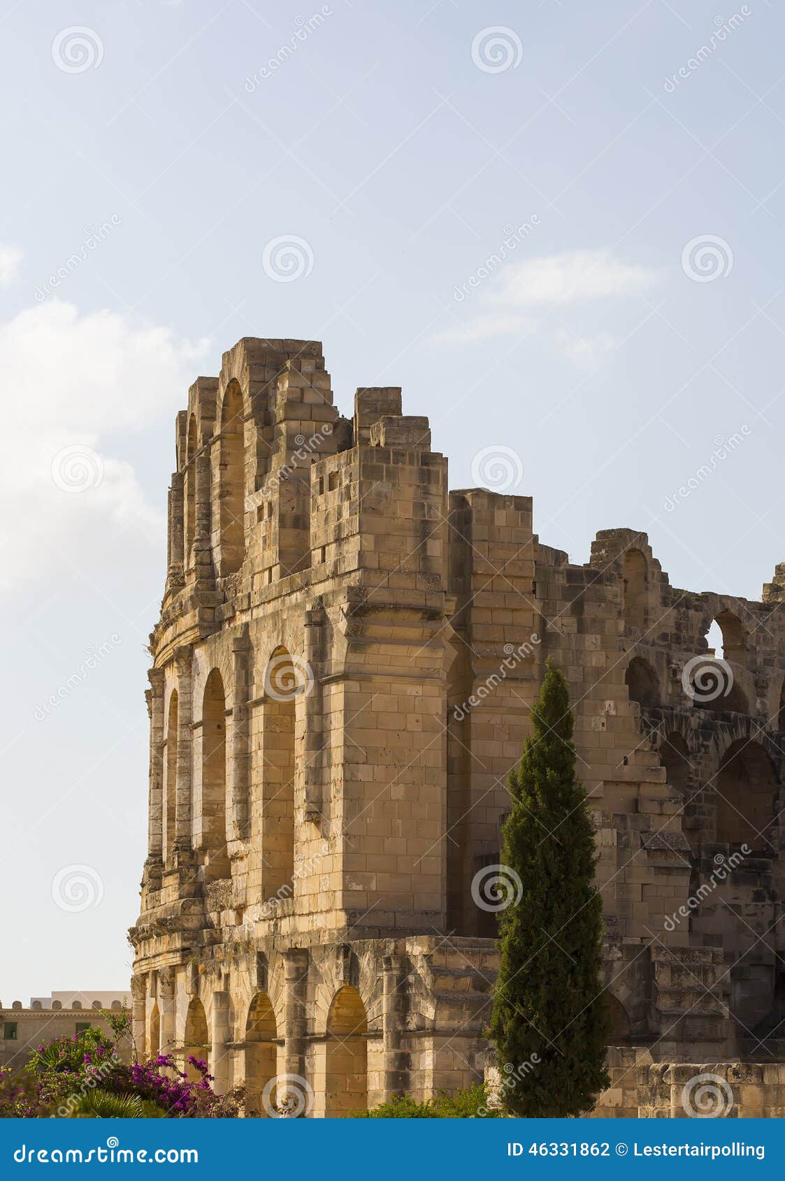 El Jem Coliseum stock photo. Image of fighting, historic - 46331862