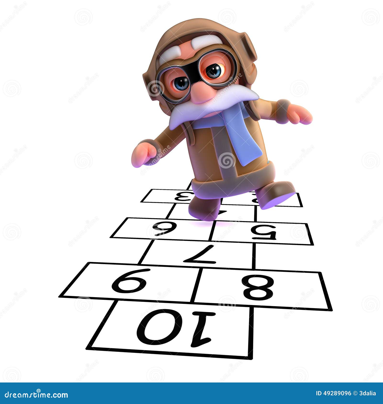 El Jugar a La Rayuela Experimental 3d Stock de ilustración ...