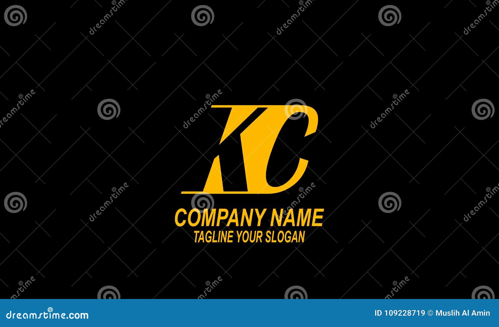 El Kc, Vector Del Logotipo De La Letra De K C Se Digna Ilustración del ...