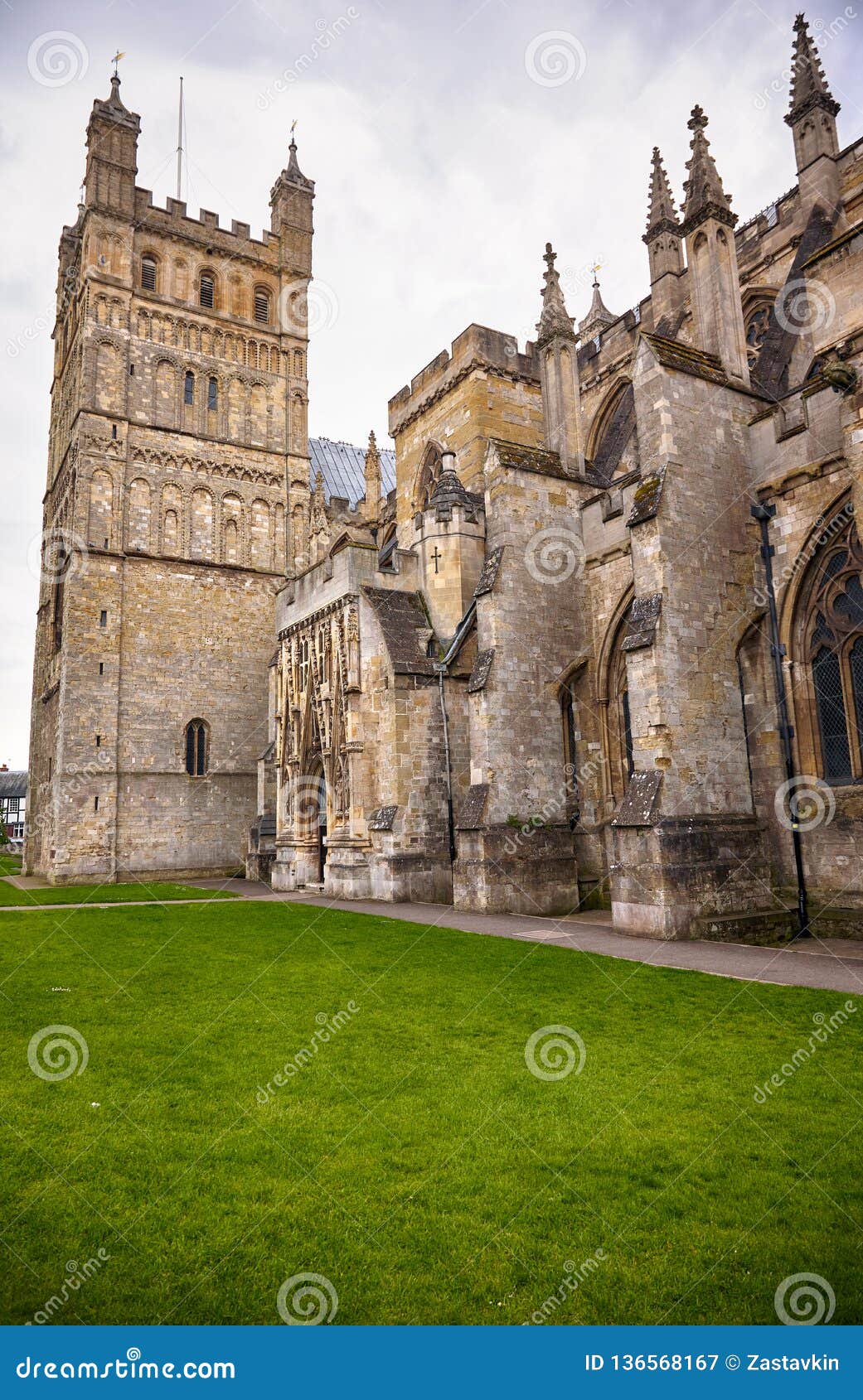 El Lado Norte De La Catedral De Exeter Exeter Devon Inglaterra Imagen ...