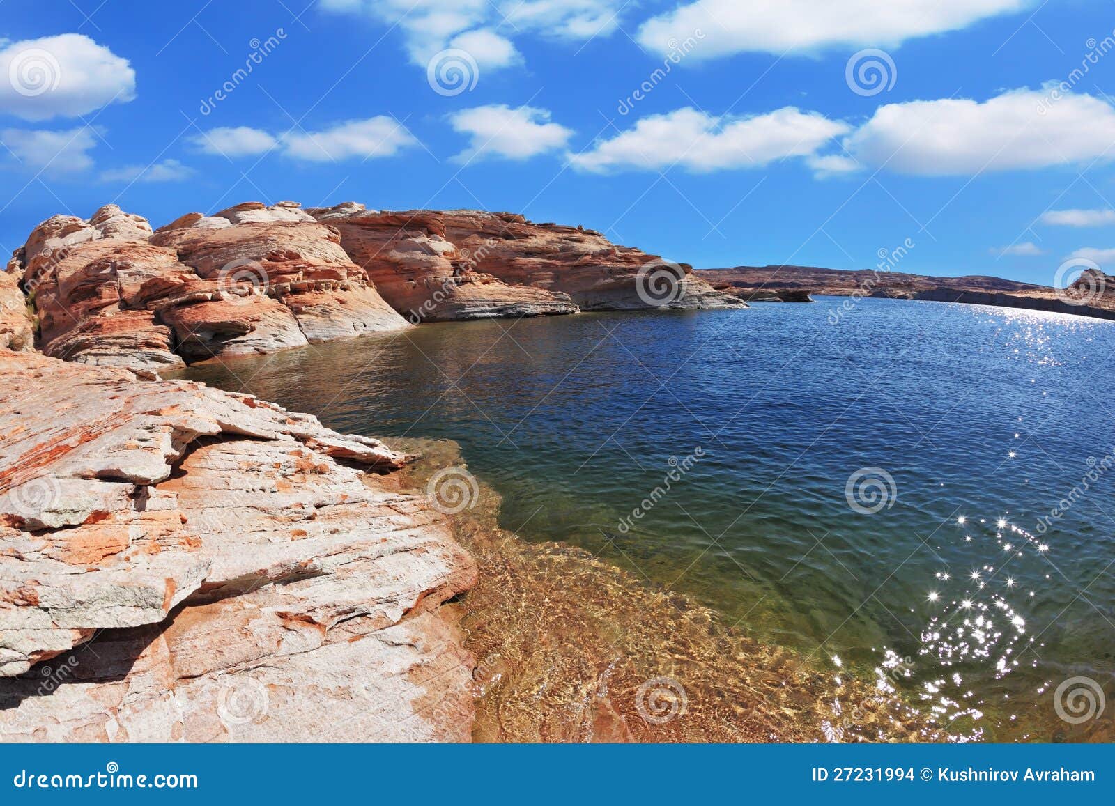 El Lago Artificial Powell En La California Foto de archivo - Imagen de ...