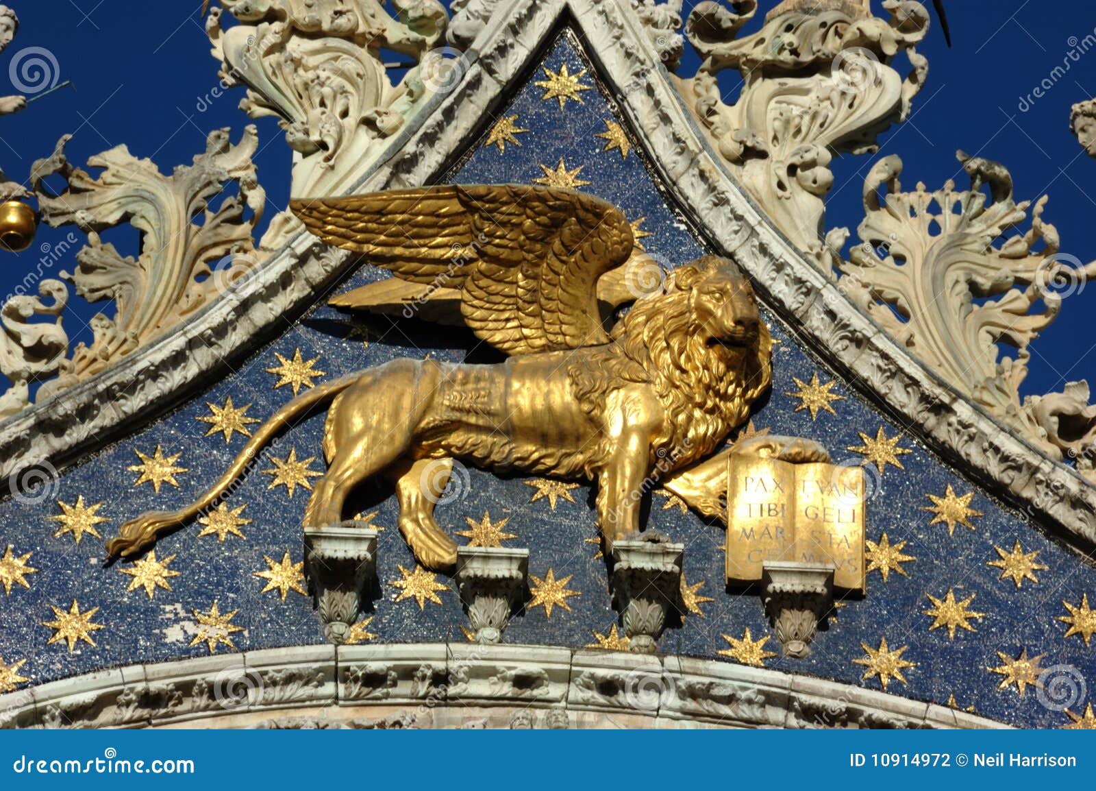 El León Con Alas De Venecia Foto de archivo - Imagen de frente, antiguo ...