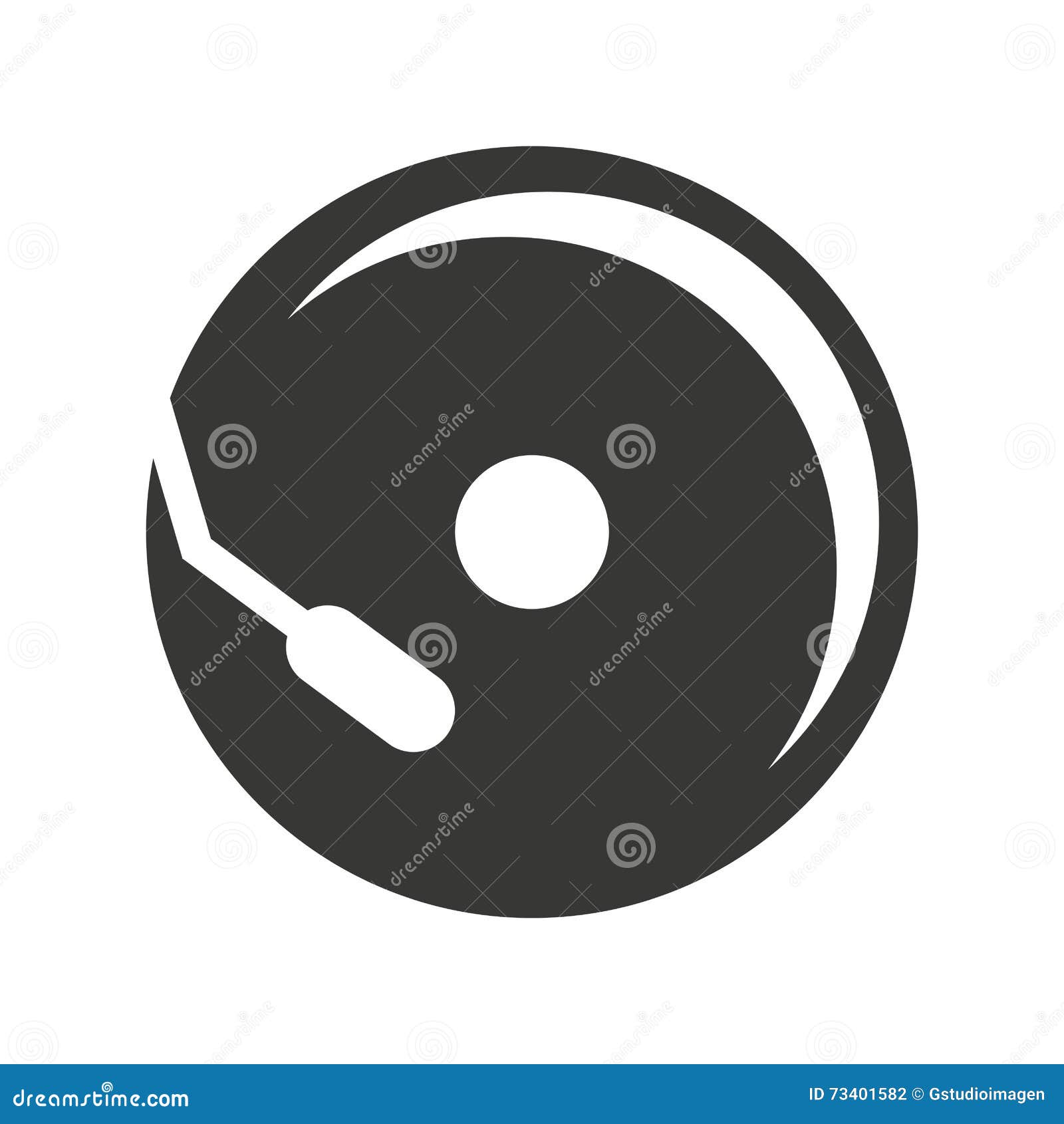 El Lector De Cd Aisló Diseño Del Icono Stock de ilustración - Ilustración de juego, jugador ...