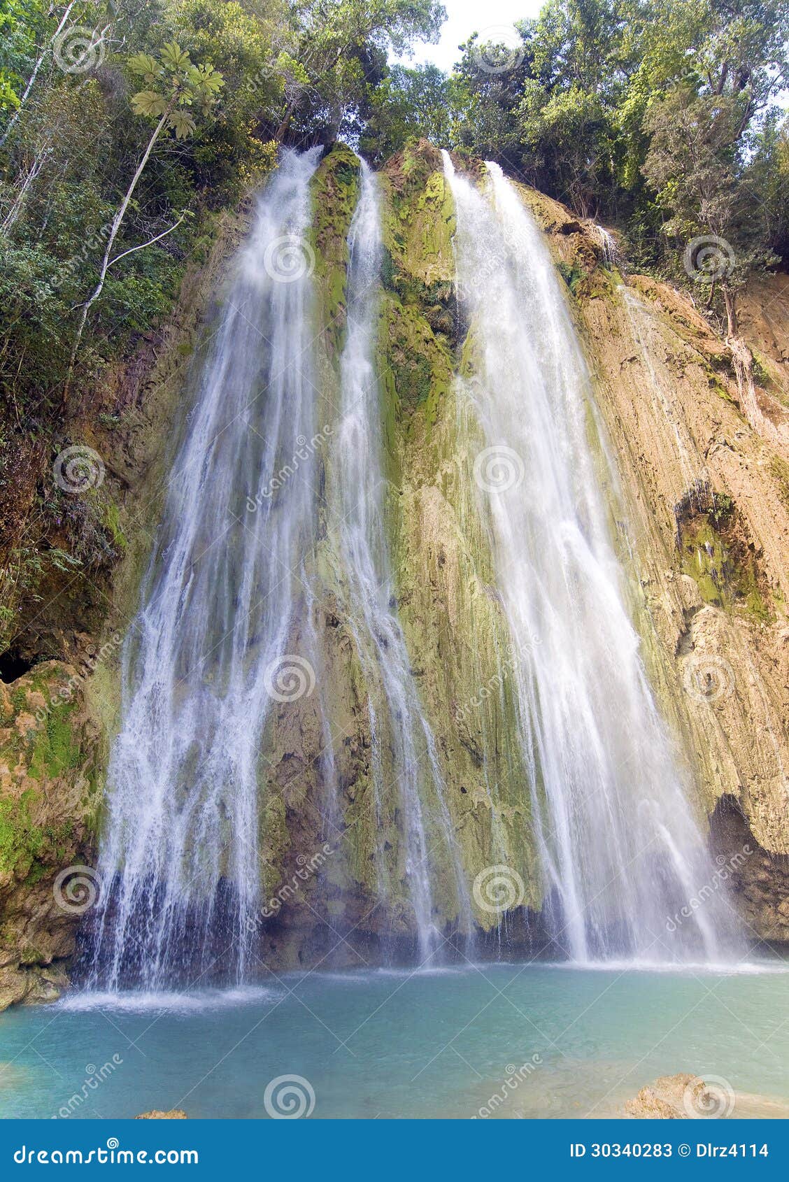 El Limon Waterfall, Dominican Republic Stock Image - Image of scenic ...