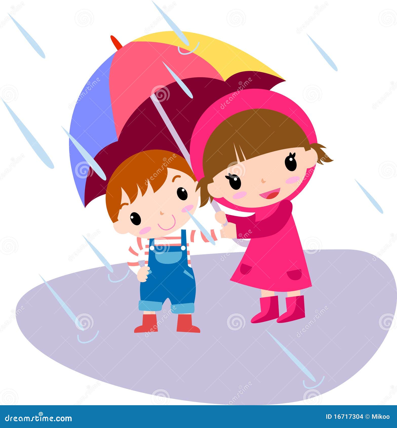 El llover stock de ilustración. Ilustración de muchacho - 16717304