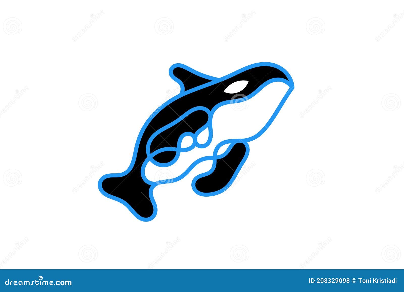 El logo de la ballena orca stock de ilustración. Ilustración de ballena ...