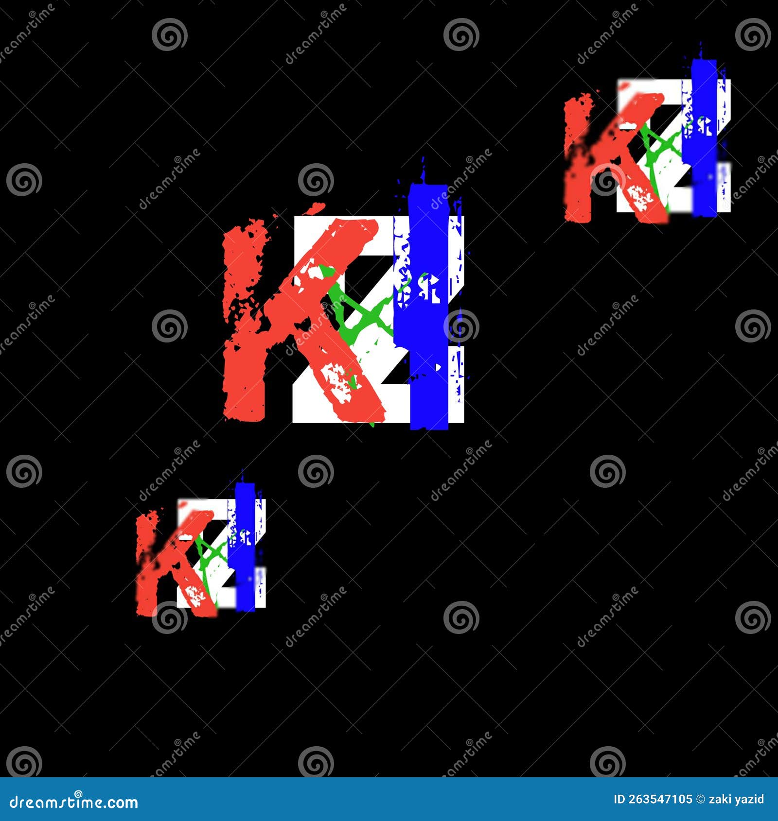 El Logo Lleva El Nombre De Zaki Stock de ilustración - Ilustración de ...